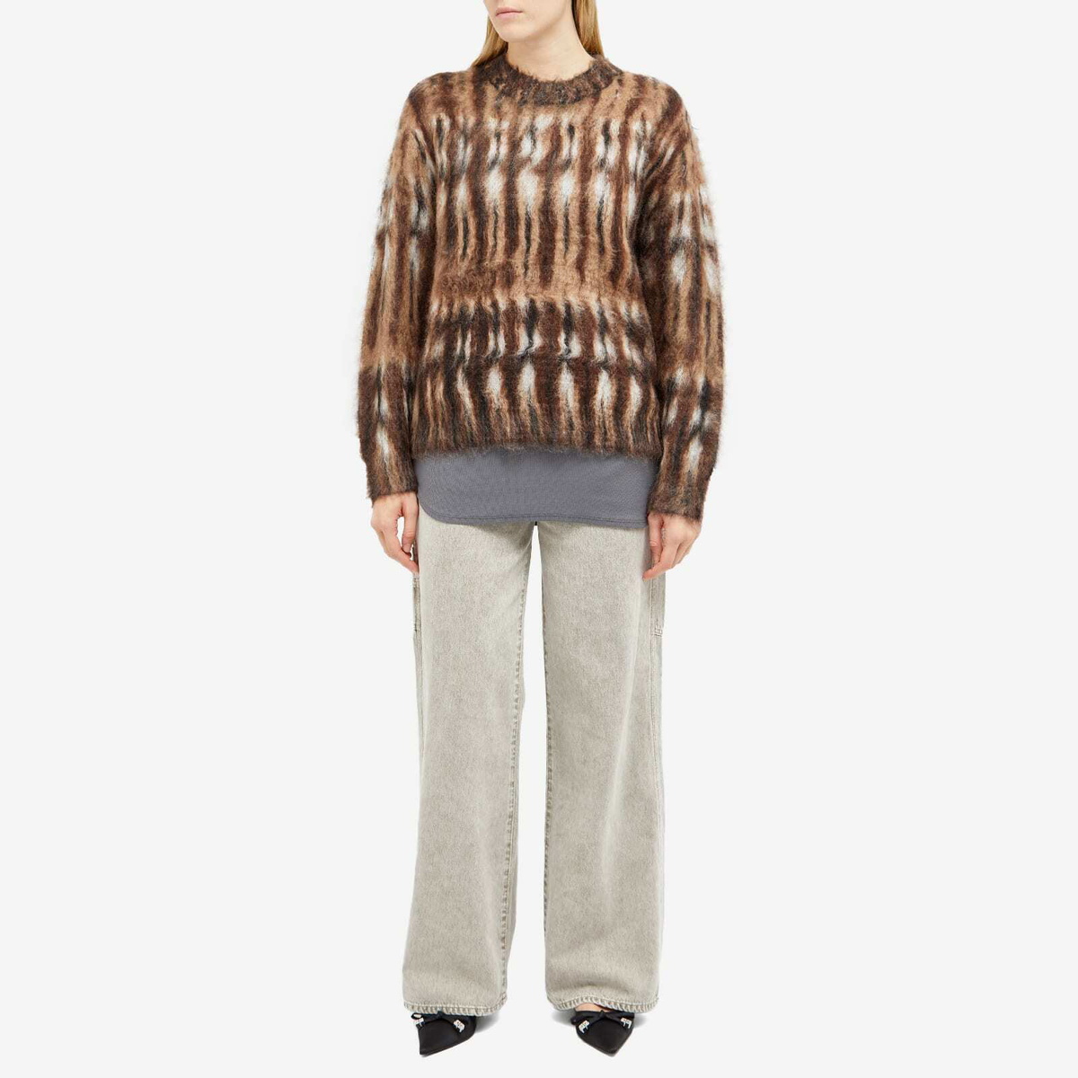 Acne Studios Women's Kamtaro Hamster Knit Jumper in Brown/Multi Acne ...
