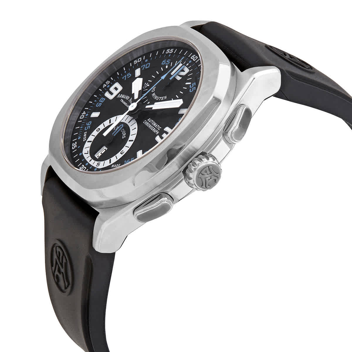 Armand Nicolet JH9 Chronograph Automatic Black Dial Mens Watch A668HAA ...