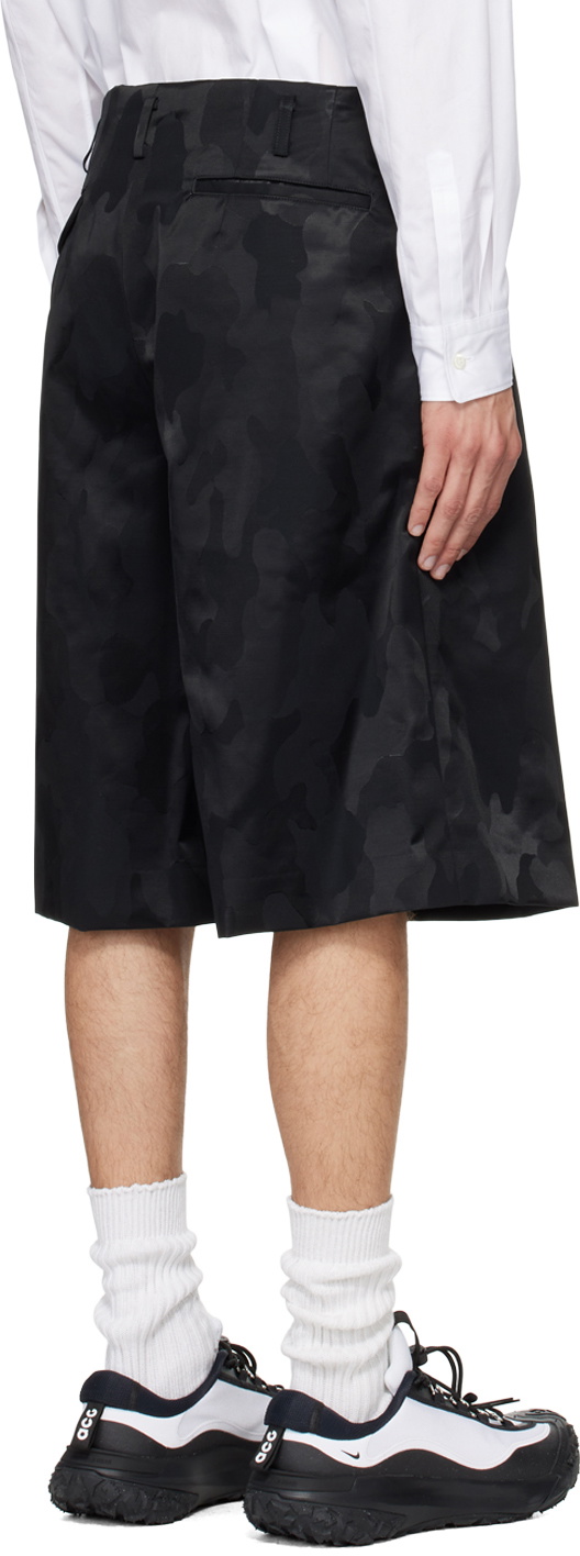 Comme des Garçons Homme Plus Black Jacquard Camo Shorts Comme des ...