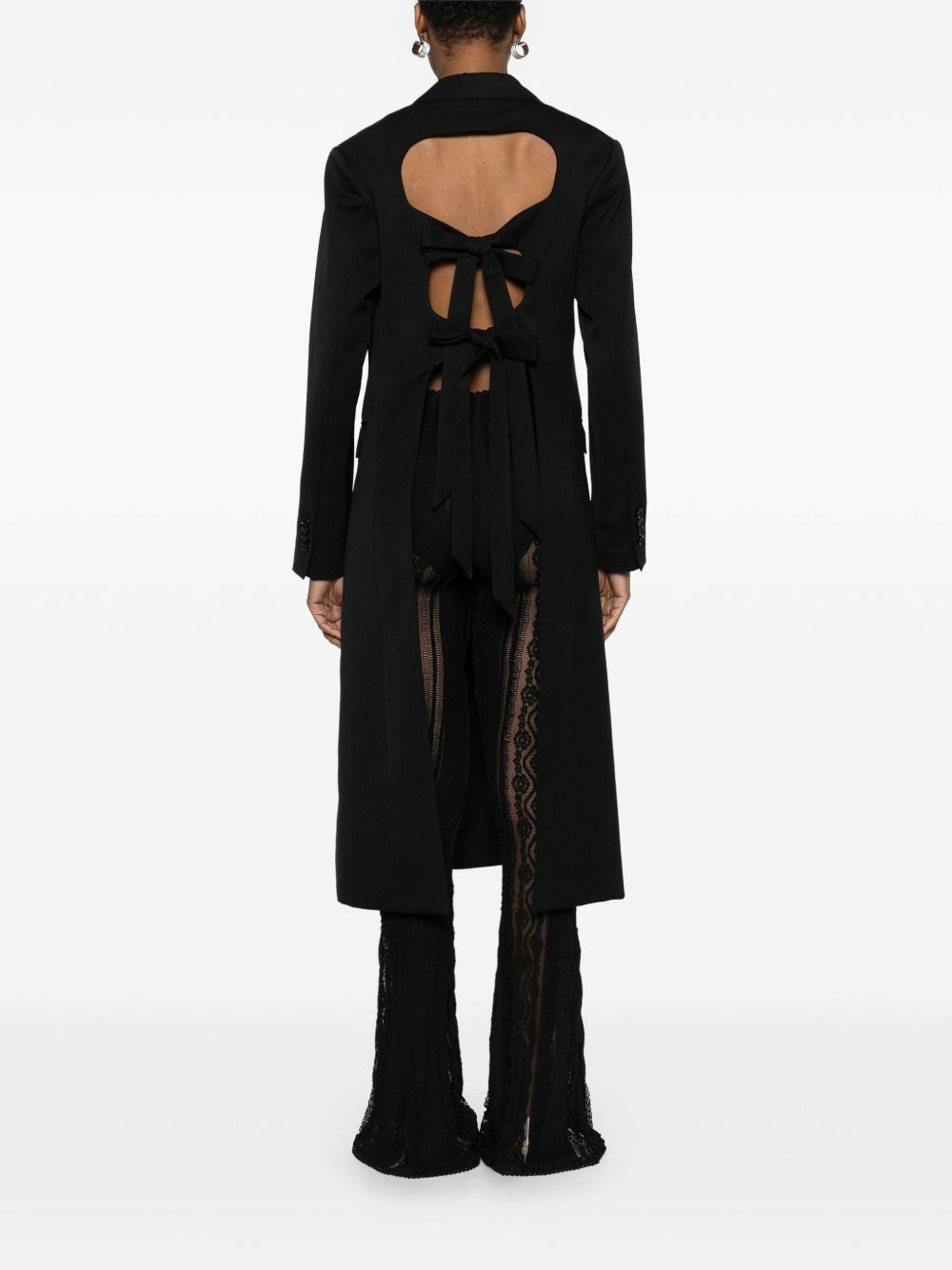 Simone Rocha Bow-Detail Cut-Out Coat Simone Rocha