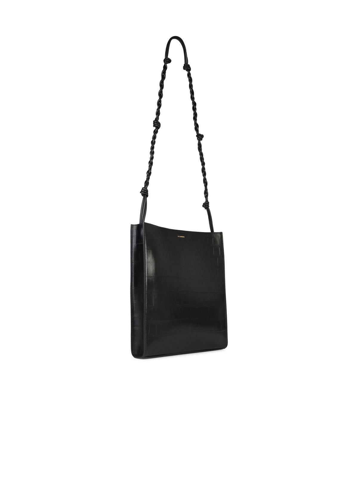Jil Sander Medium tangle Black Leather Crossbody Bag Jil Sander