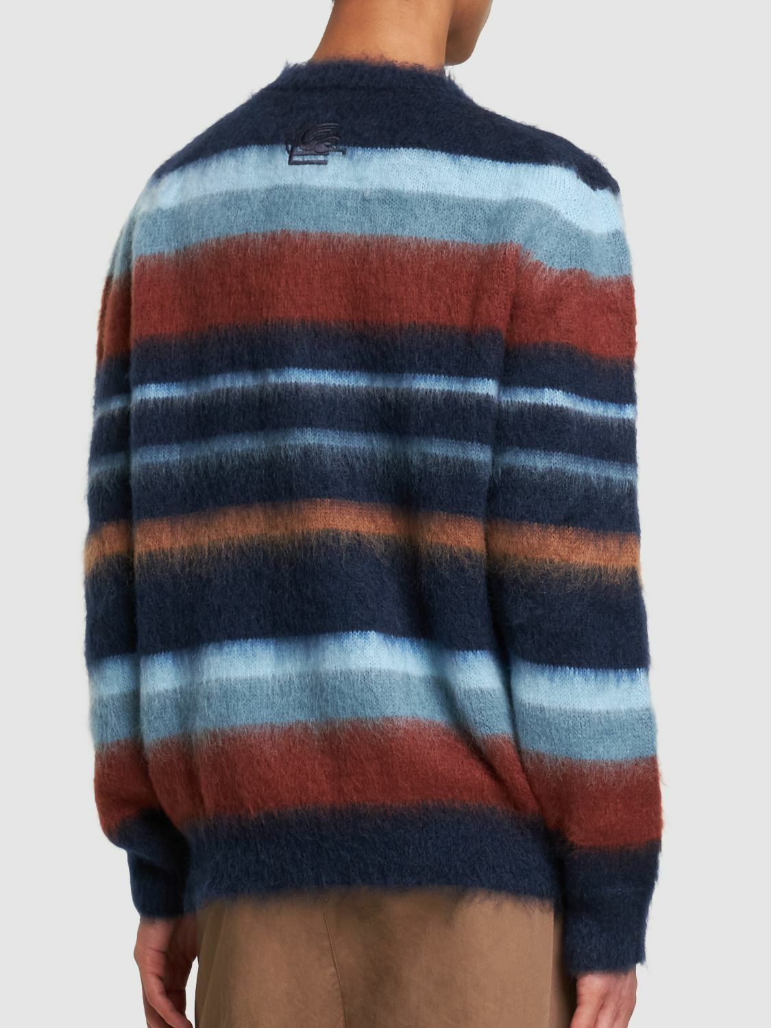 ETRO - Striped Mohair Knit Crewneck Sweater Etro