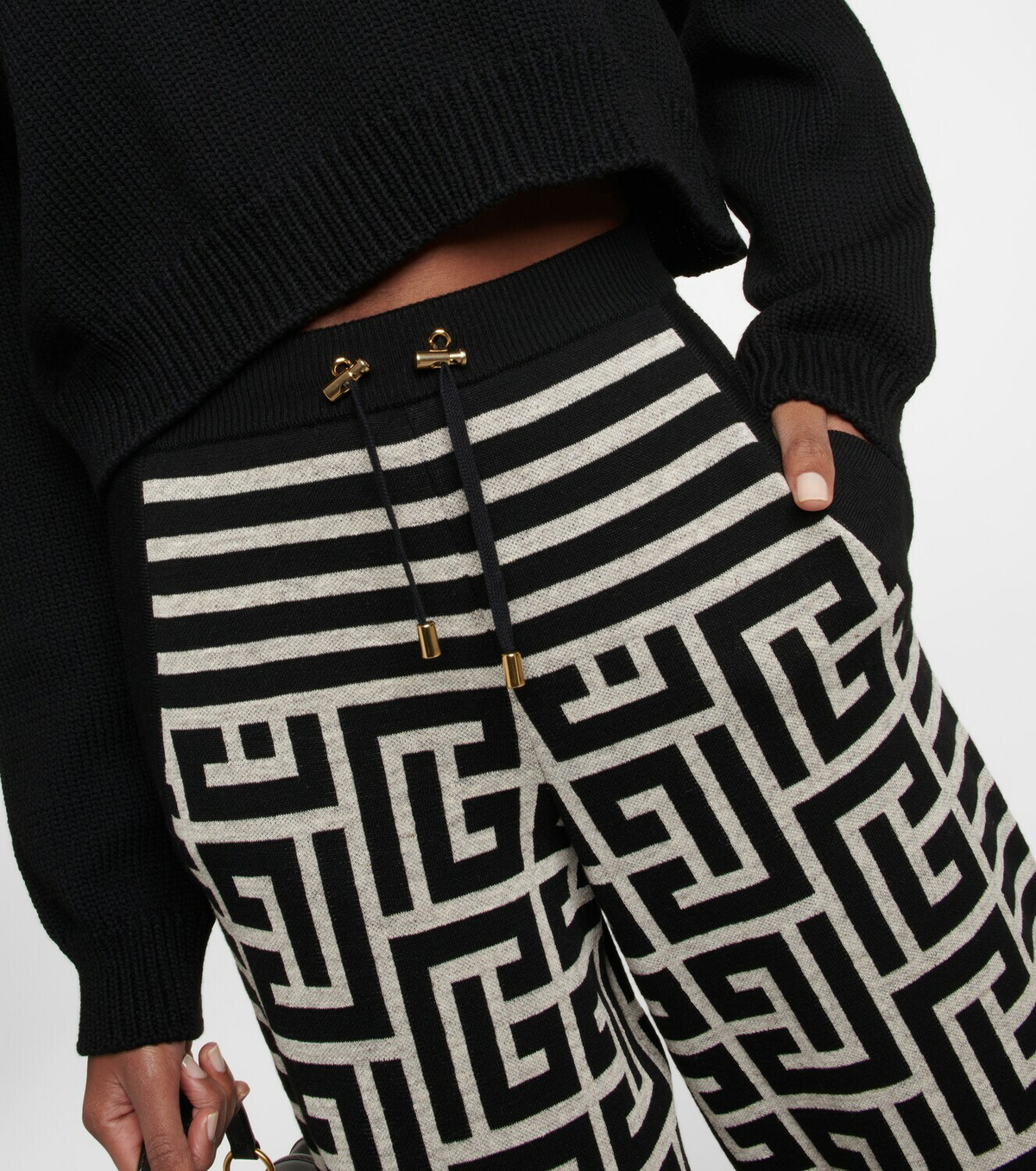 Balmain - Monogram wool-blend sweatpants Balmain