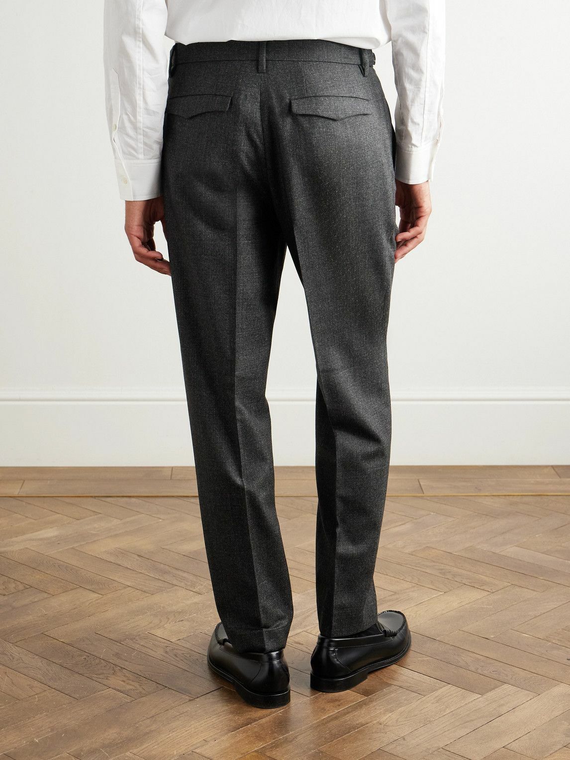Barena - Masco Slim-Fit Straight-Leg Pleated Virgin Wool Trousers ...