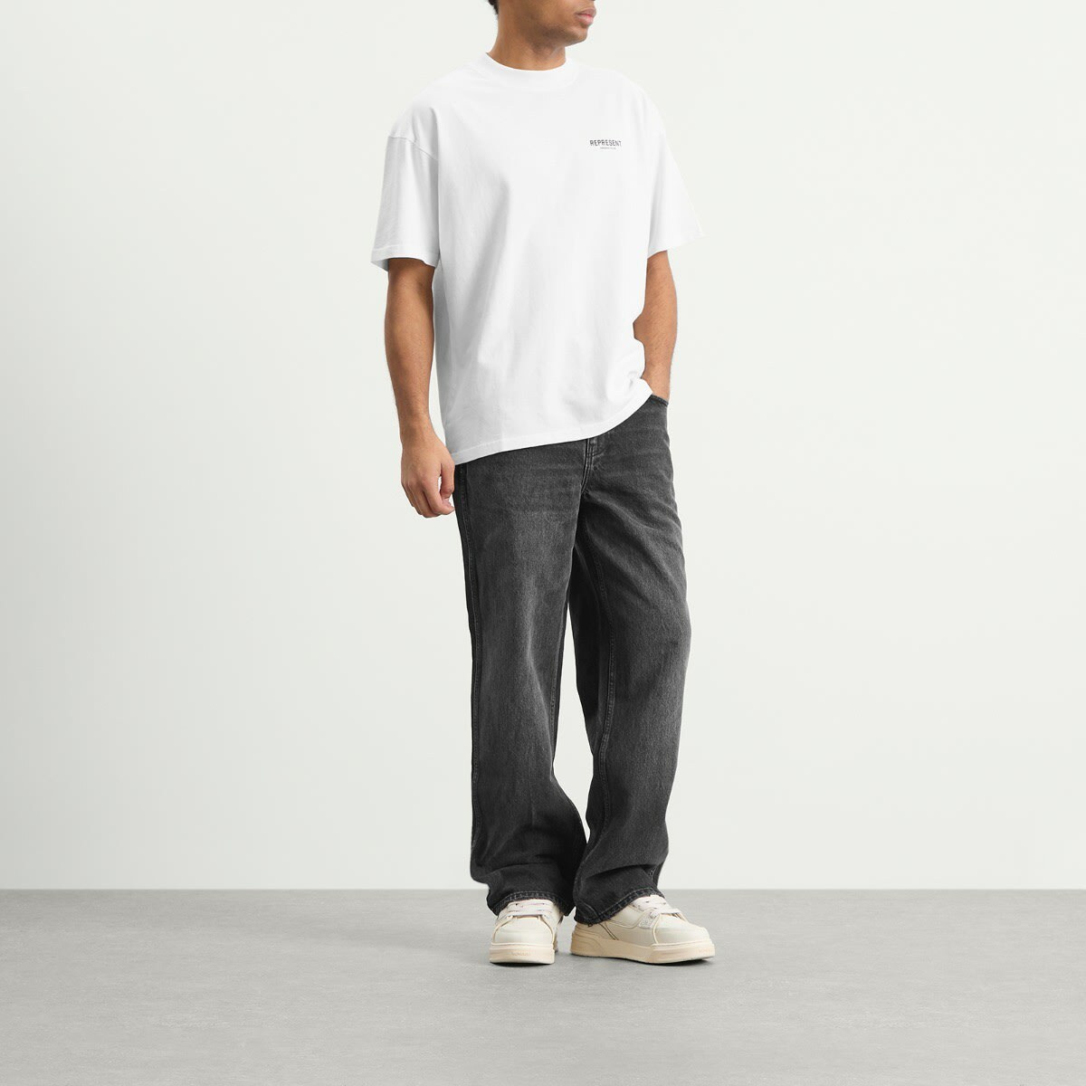 Represent Men's Owners Club T-Shirt in Flat White Represent