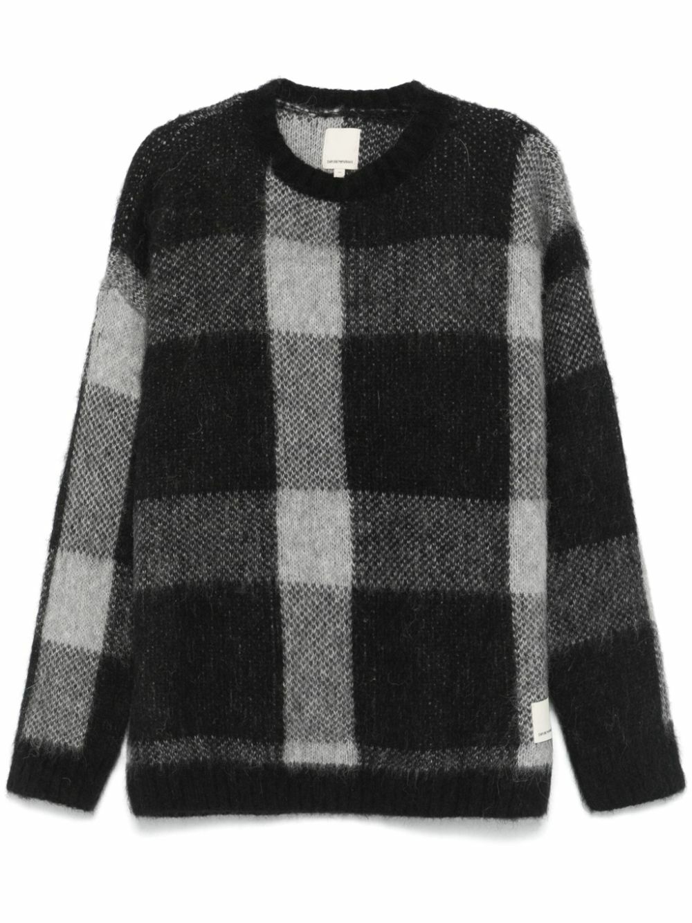 EMPORIO ARMANI - Wool Blend Checked Jumper Emporio Armani