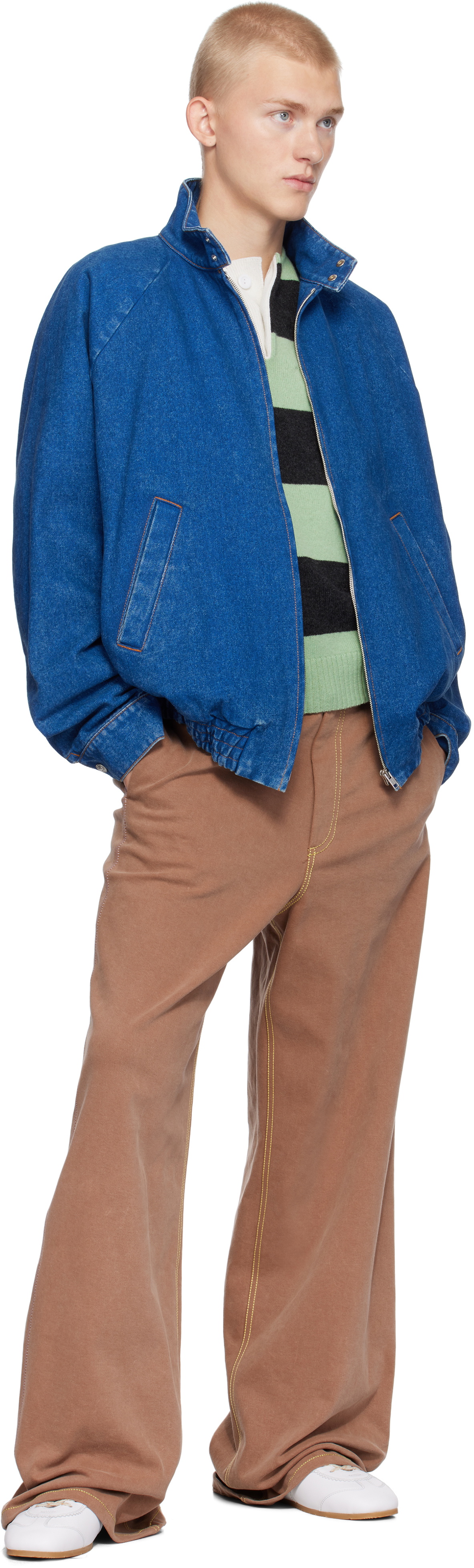 Marni Blue Stand Collar Denim Jacket Marni