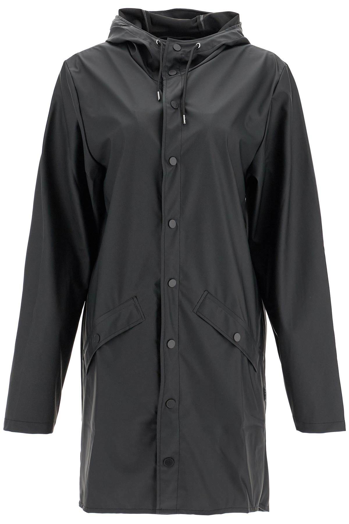RAINS unisex long rain jacket Black Rains