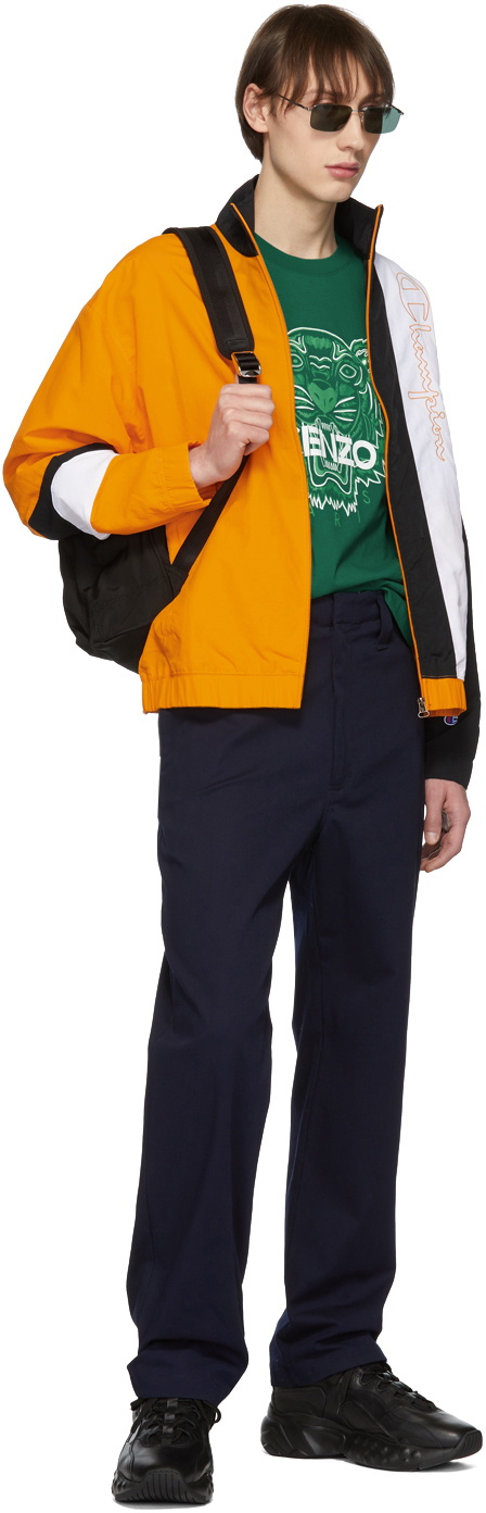 Kenzo Green Two-Tone Tiger T-Shirt Kenzo