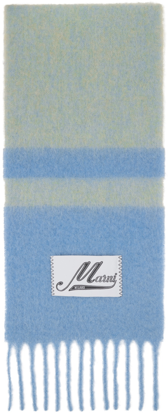 Marni Blue Striped Scarf Marni
