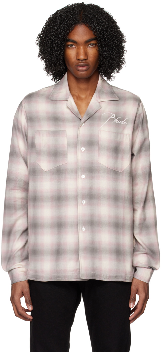 Rhude Pink Check Shirt Rhude