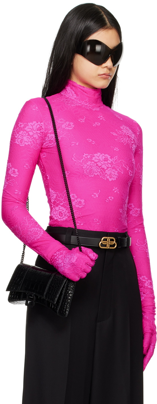 Balenciaga Pink Lingerie Turtleneck Balenciaga