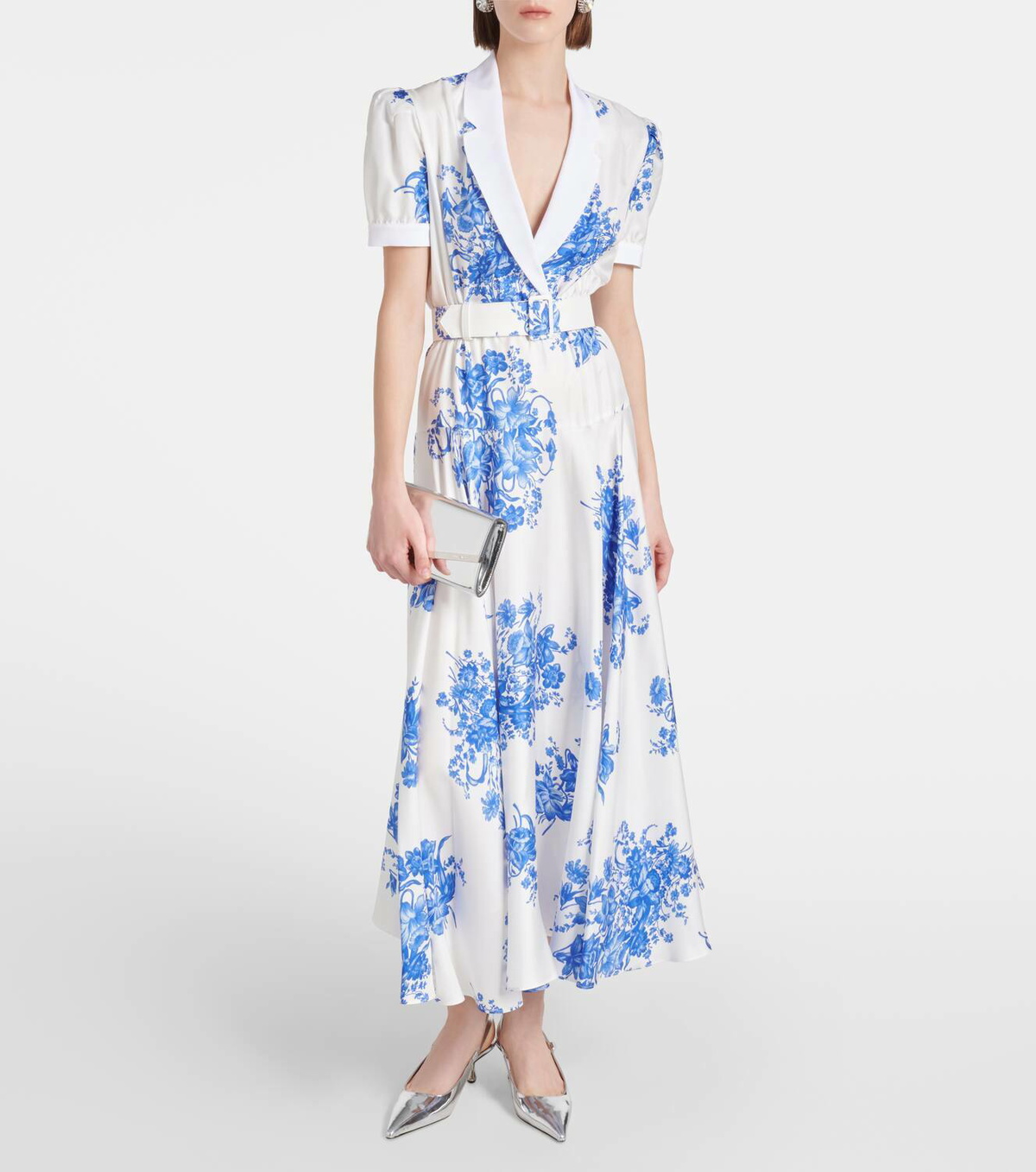 Rodarte Floral silk midi dress Rodarte