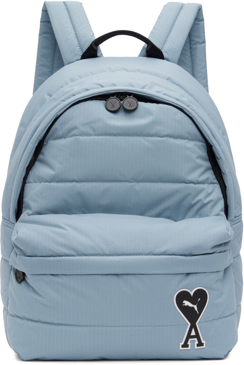 AMI Alexandre Mattiussi Blue Puma Edition Quilted Backpack AMI ...