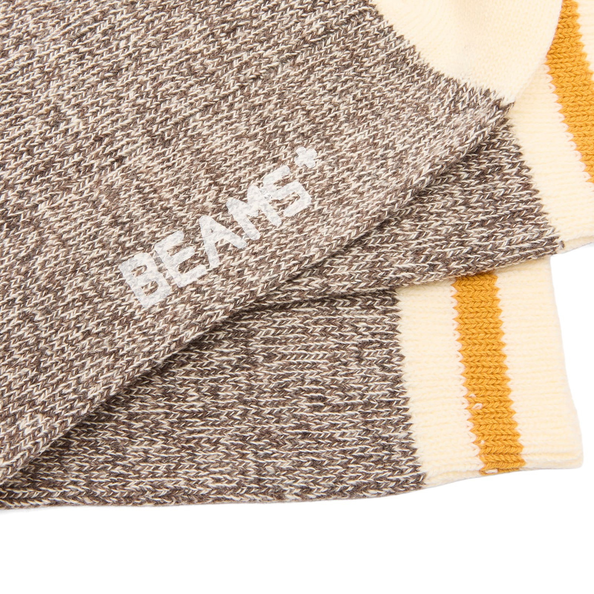 Beams Plus Men's Rag Socks in New Khaki/Yellow Beams Plus