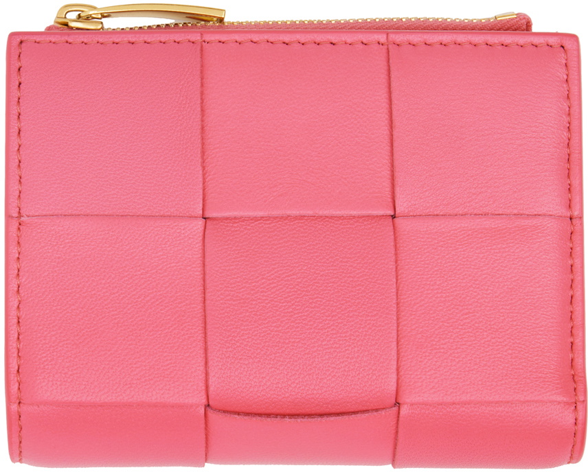 Bottega Veneta Pink Small Zip Wallet Bottega Veneta
