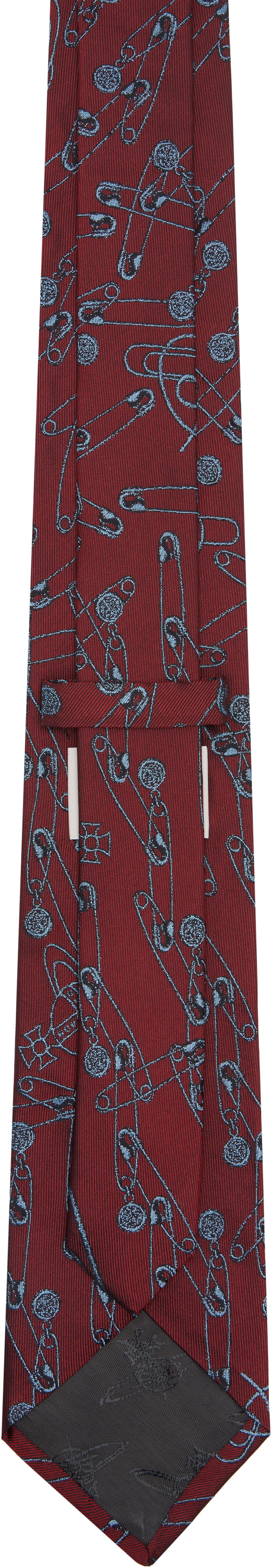 Vivienne Westwood Burgundy Safety Pin Tie Vivienne Westwood