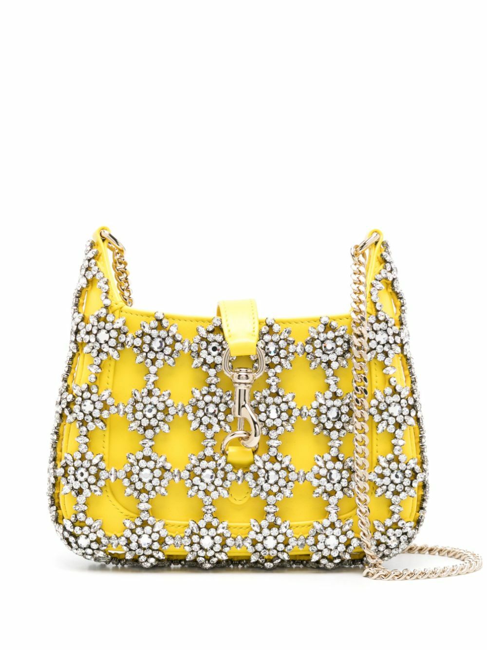 Gucci Yellow Jackie Crystal-Embellished Cross Body Bag Gucci