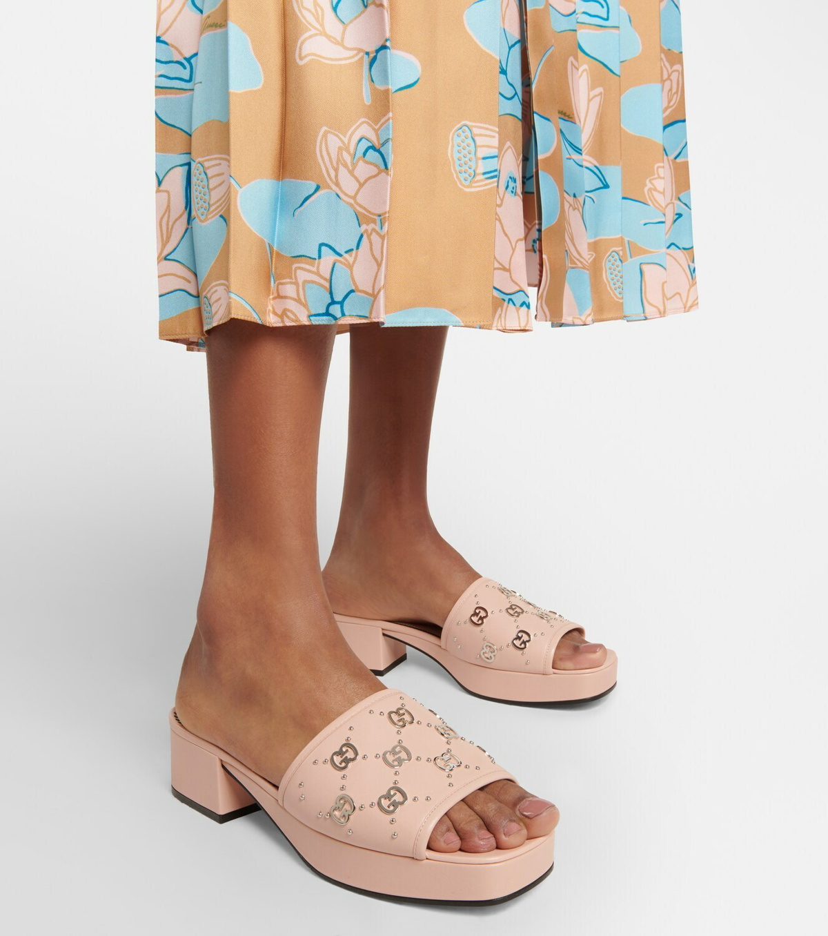 Gucci - Interlocking G leather mules Gucci