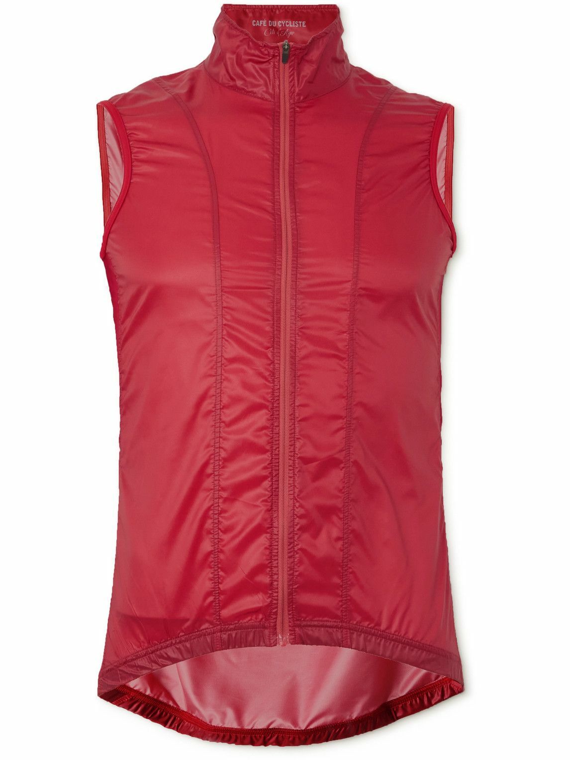 Café du Cycliste - Petra Mesh-Panelled Shell Cycling Gilet - Red Cafe ...