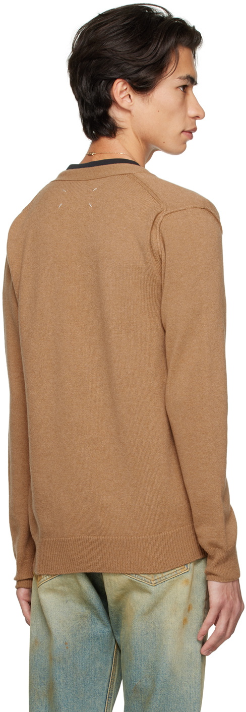Maison Margiela Tan Buttoned Cardigan Maison Margiela