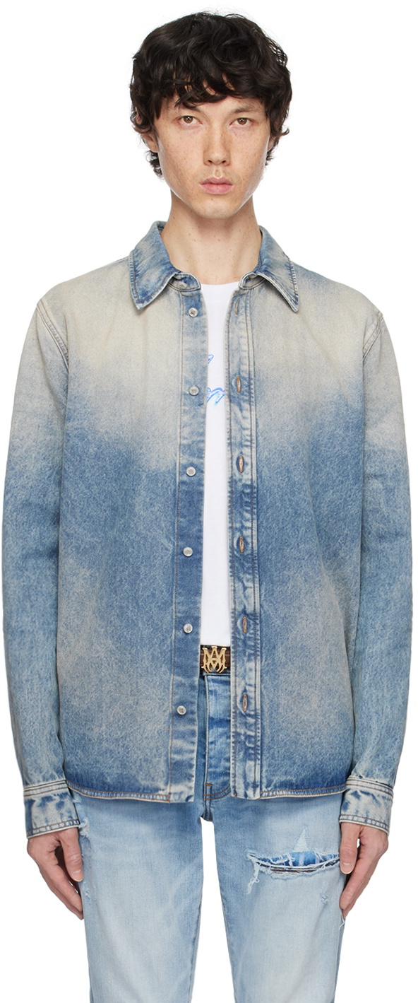 AMIRI Blue MA Quad Interior Long Sleeve Shirt Amiri
