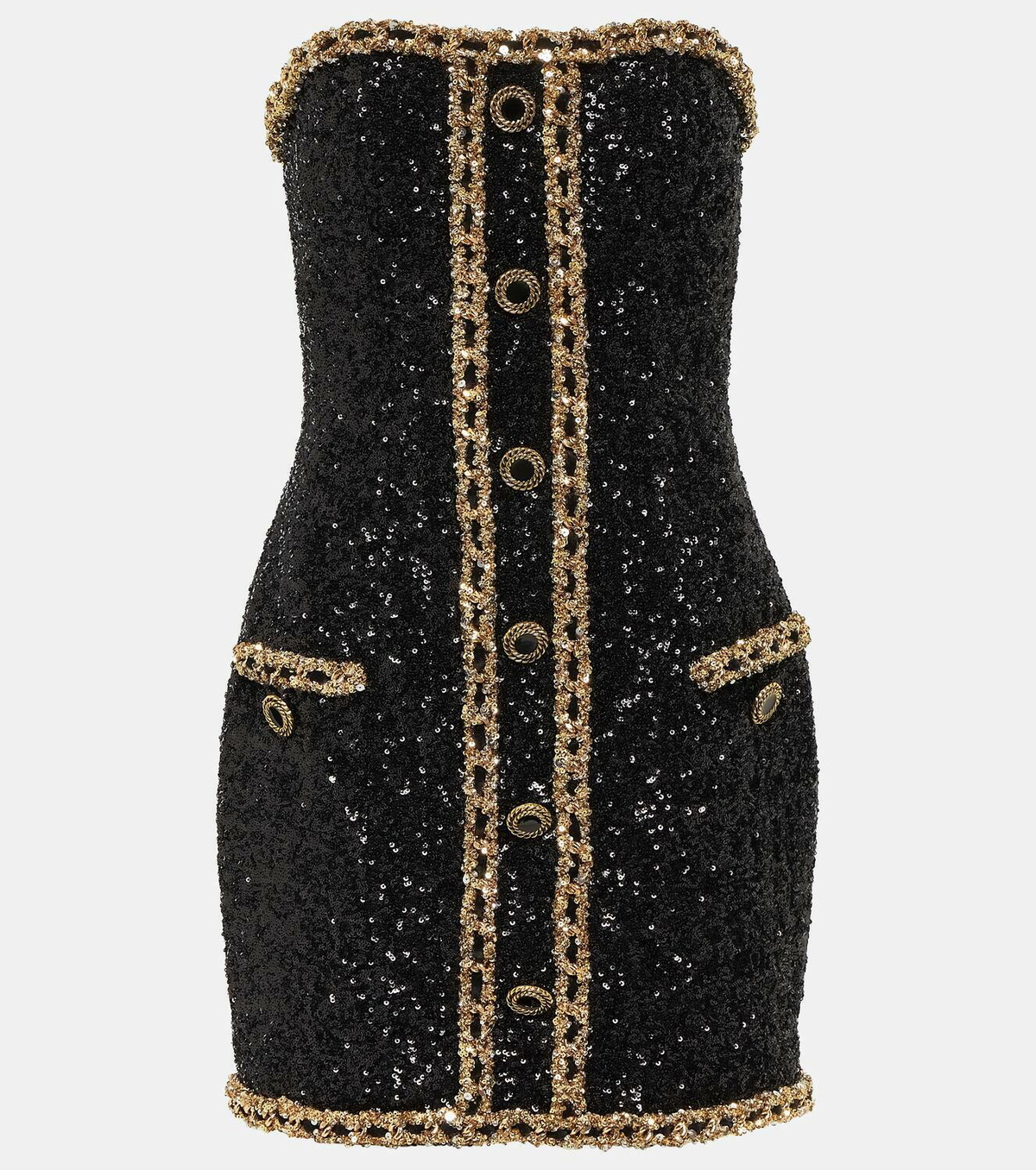Balmain Sequined strapless minidress Balmain