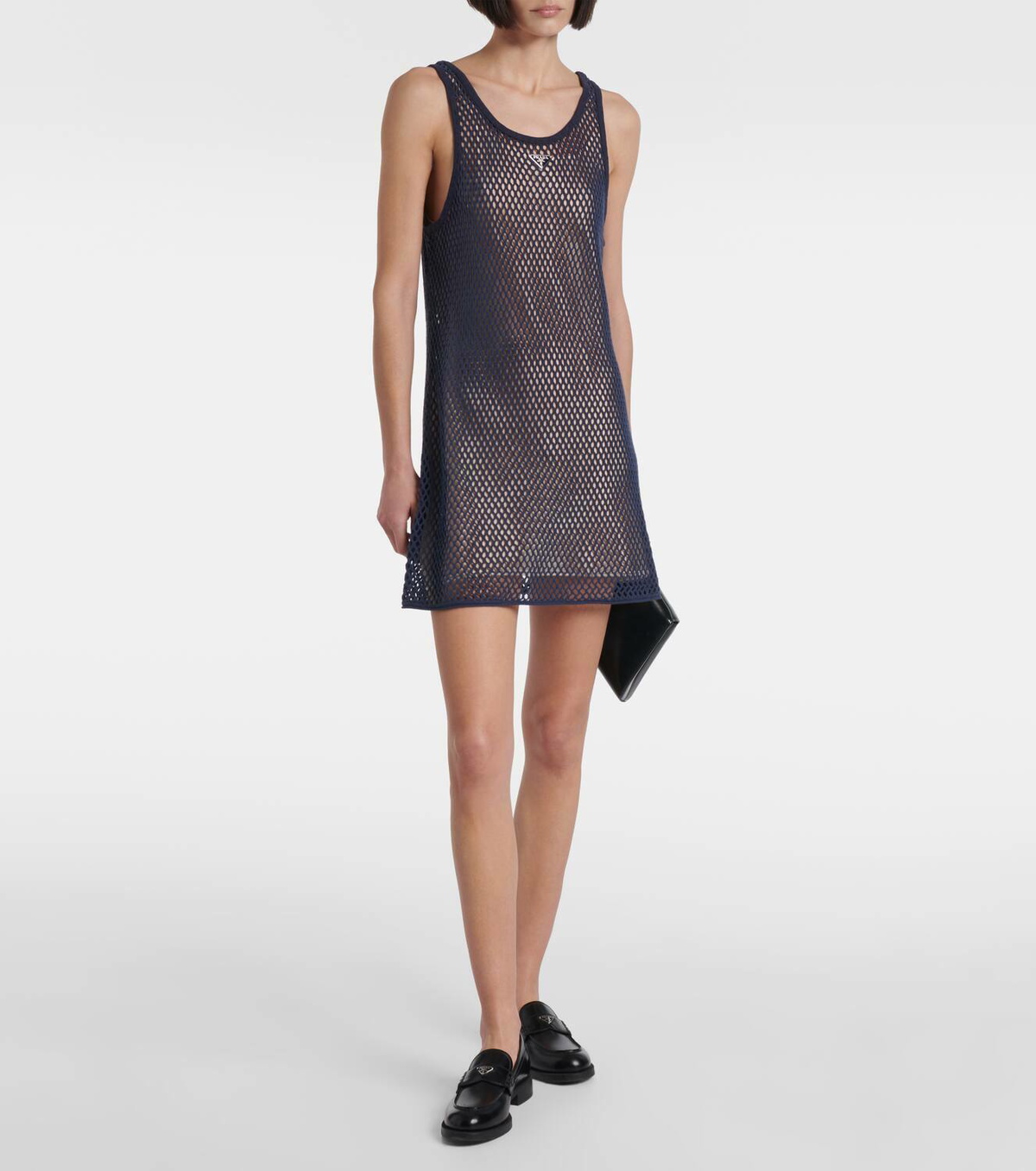 Prada Cotton mesh minidress Prada