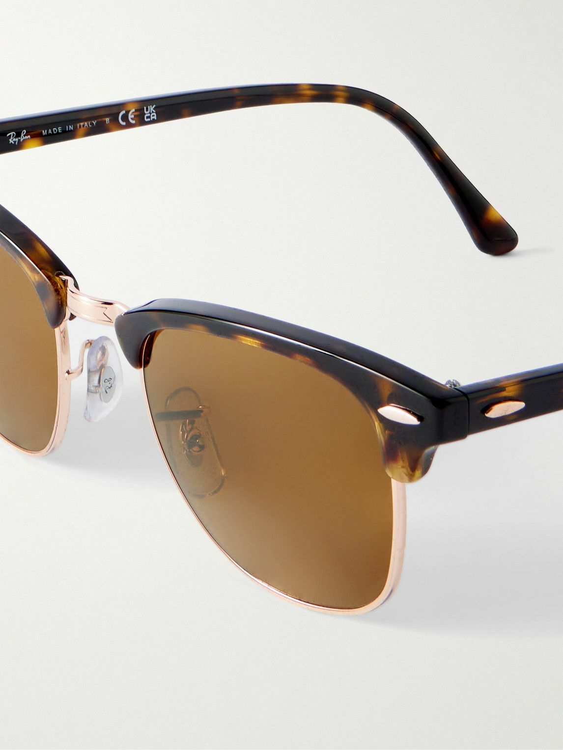 Ray-Ban - Clubmaster Tortoiseshell Acetate and Gold-Tone Sunglasses Ray Ban