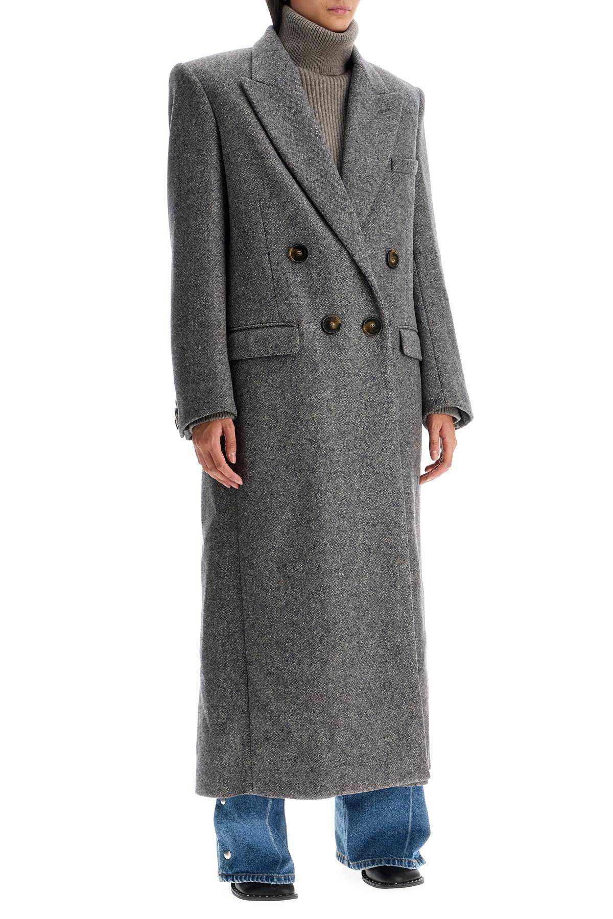 STELLA McCARTNEY maxi tweed coat in Grey Stella McCartney