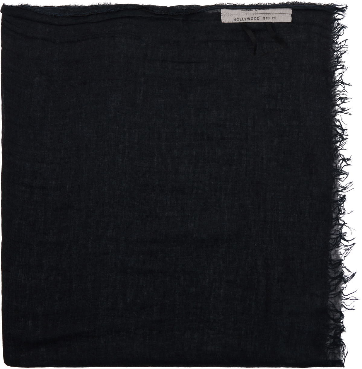 Rick Owens Black Hollywood Sandy Mega Scarf Rick Owens