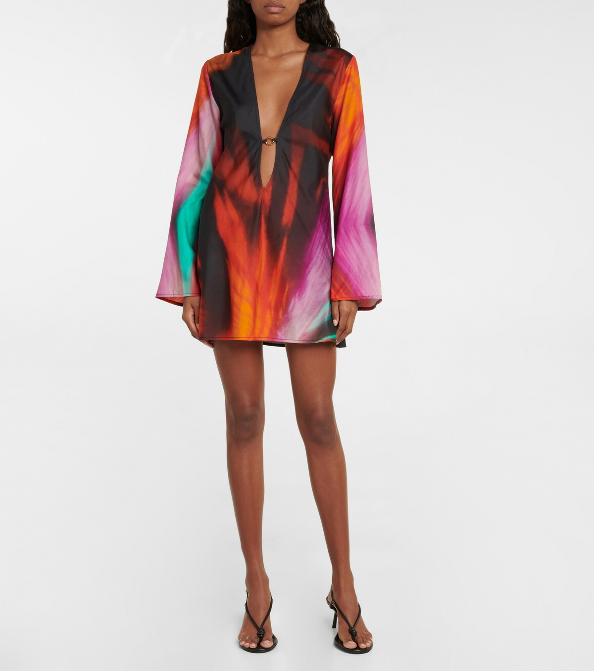 Louisa Ballou - Mini Ring silk and cotton kaftan Louisa Ballou