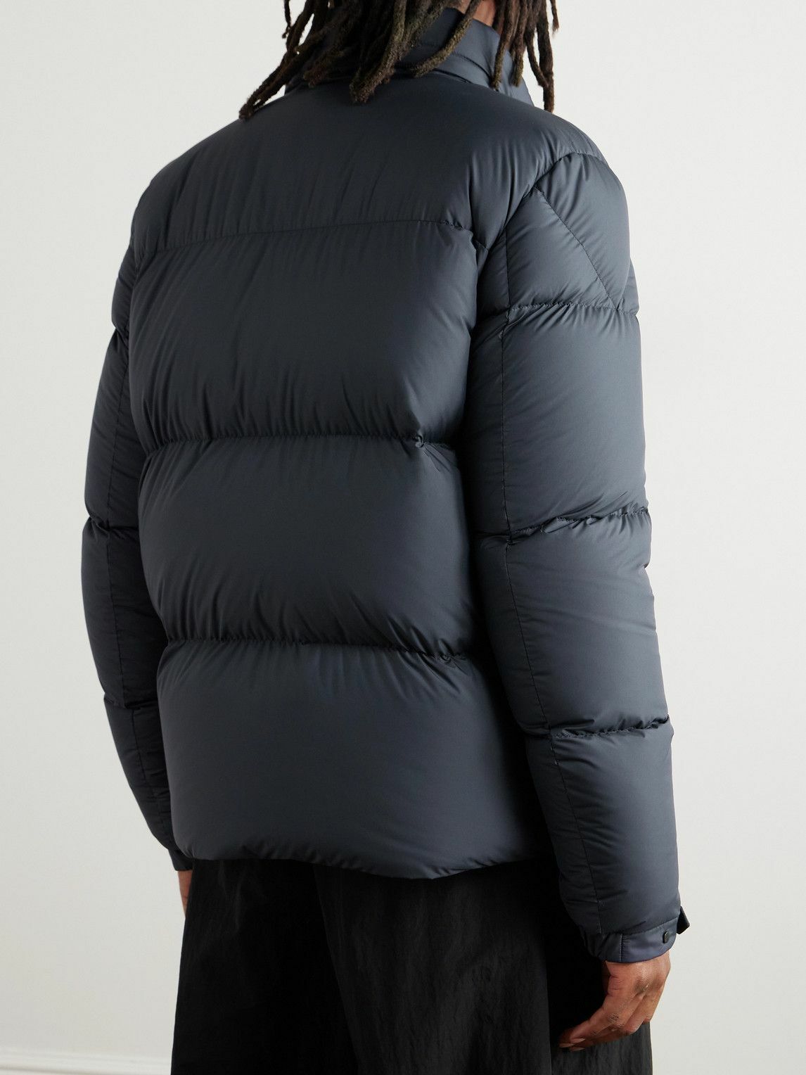 Moncler - Besbre Logo-Appliquéd Leather-Trimmed Quilted Airsoft Down ...