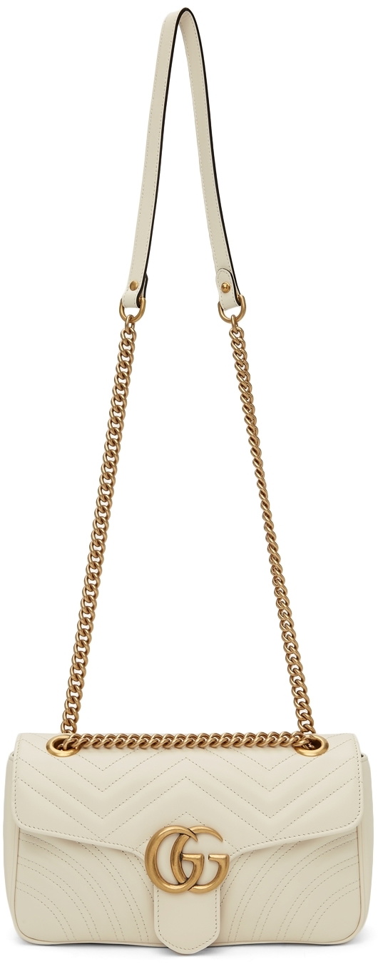 Gucci White Small GG Marmont Bag Gucci