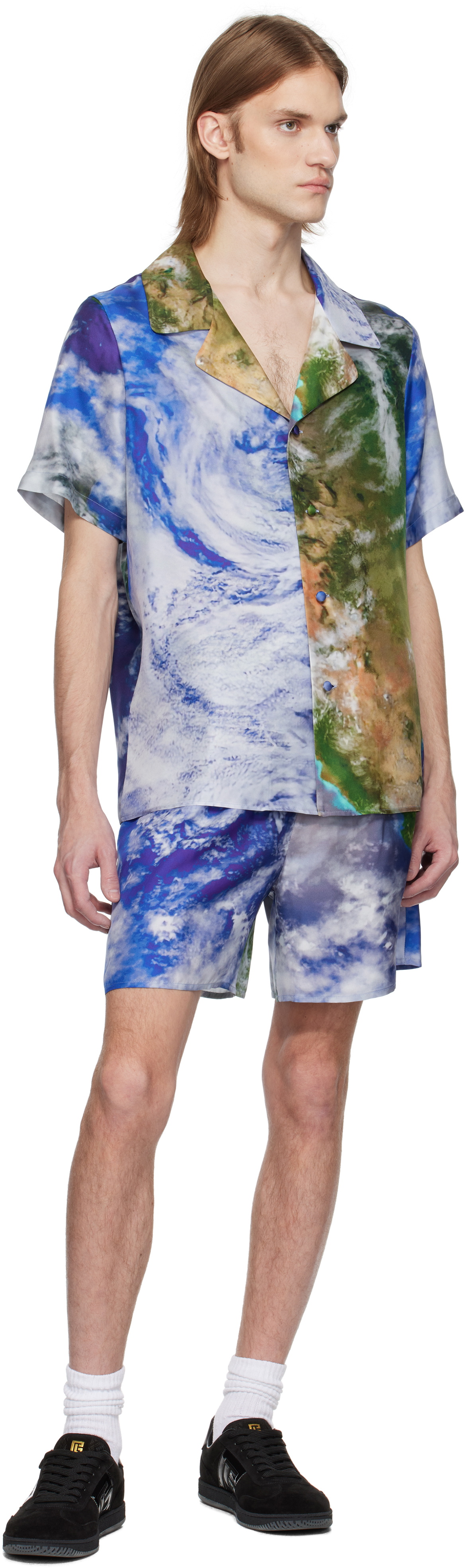 Balmain Multicolor Earth Print Shirt Balmain