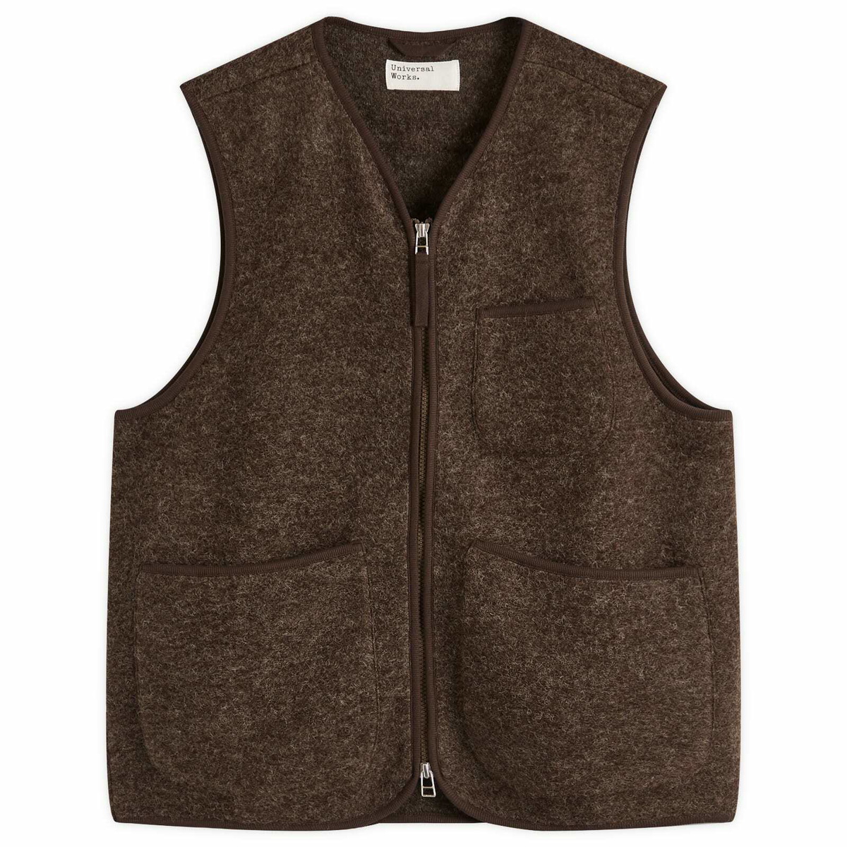 Universal Works Men's Wool Fleece Zip Gilet - Presented by END. in ...