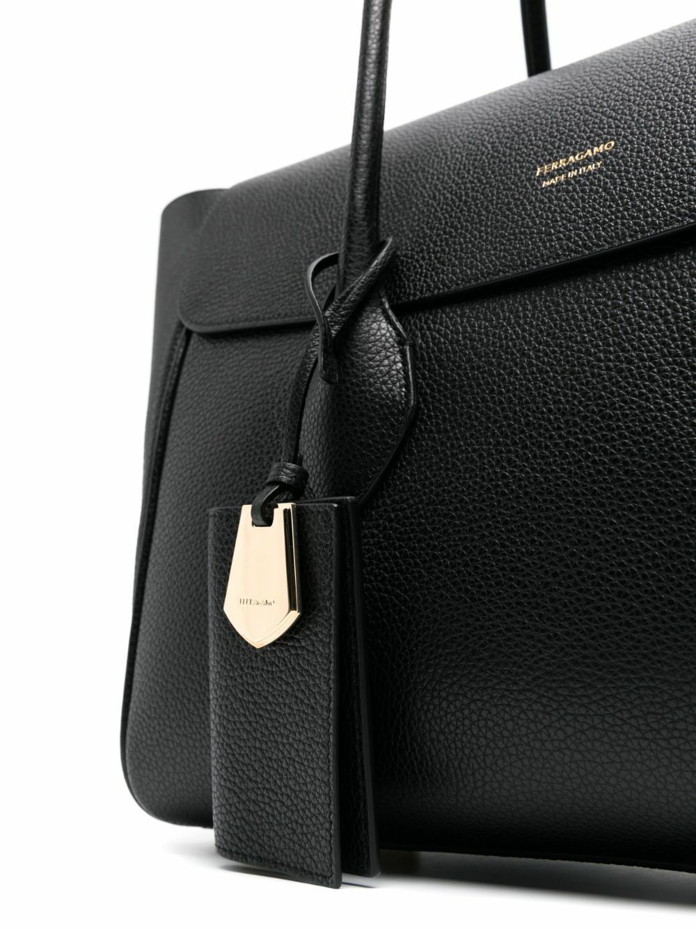 Ferragamo Black East-West Leather Tote Bag Salvatore Ferragamo