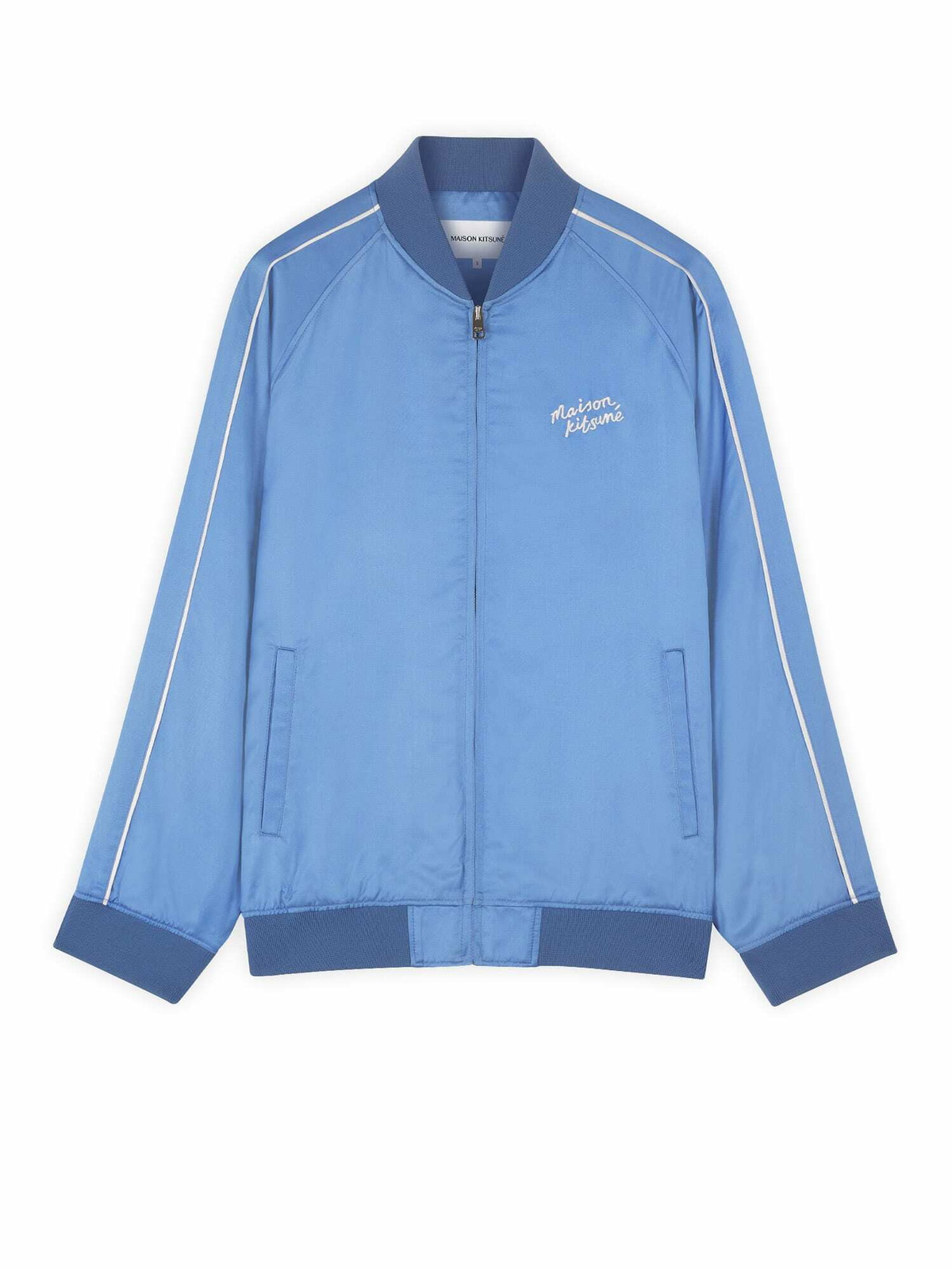 Maison Kitsuné Viscose Jacket With Logo Embroidery Maison Kitsune