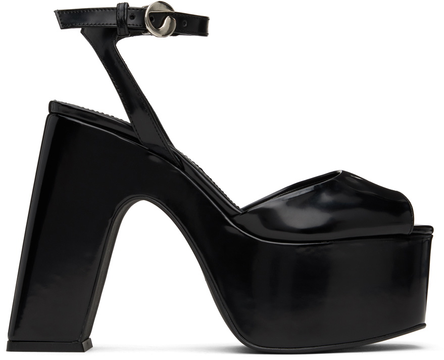 Coperni Black Bridge Platform Sandals Coperni