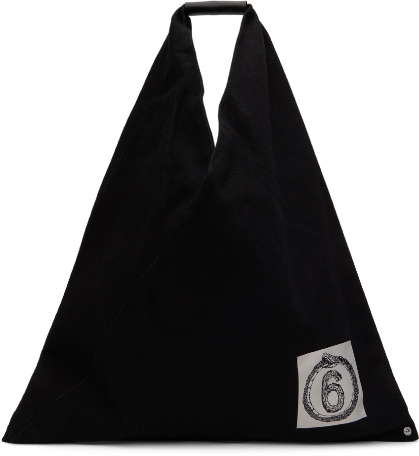 MM6 Maison Margiela Black Large Triangle Tote MM6 Maison Margiela