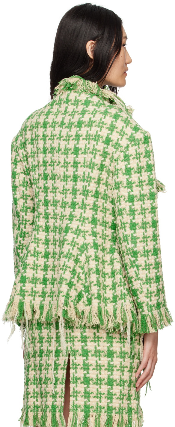 Yuhan Wang Green Check Jacket Yuhan Wang