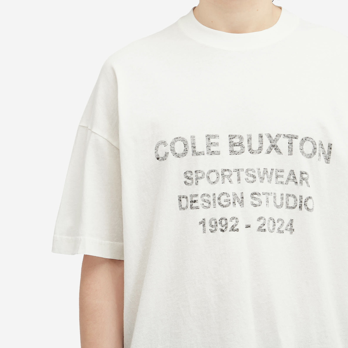 Cole Buxton Men's Inside Out Logo T-Shirt in Vintage White Cole Buxton