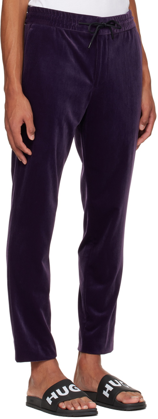 Hugo Purple Slim-Fit Trousers Hugo Boss