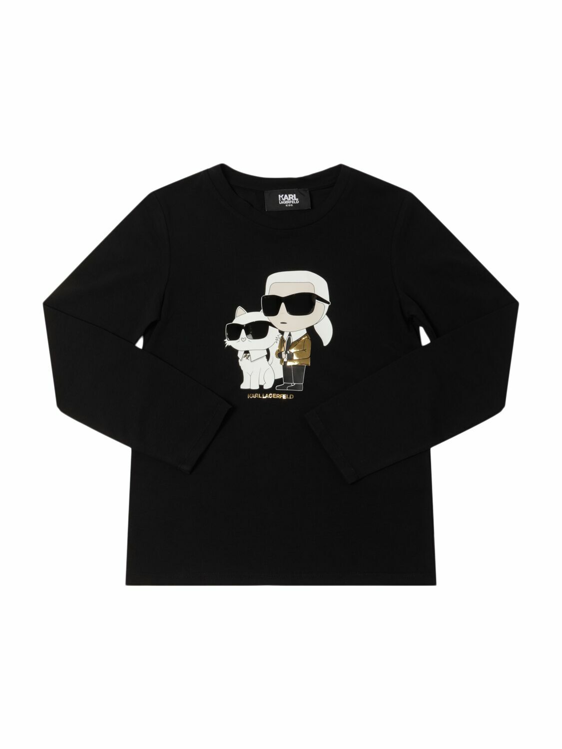 KARL LAGERFELD Printed Cotton Blend Jersey T-shirt Karl Lagerfeld