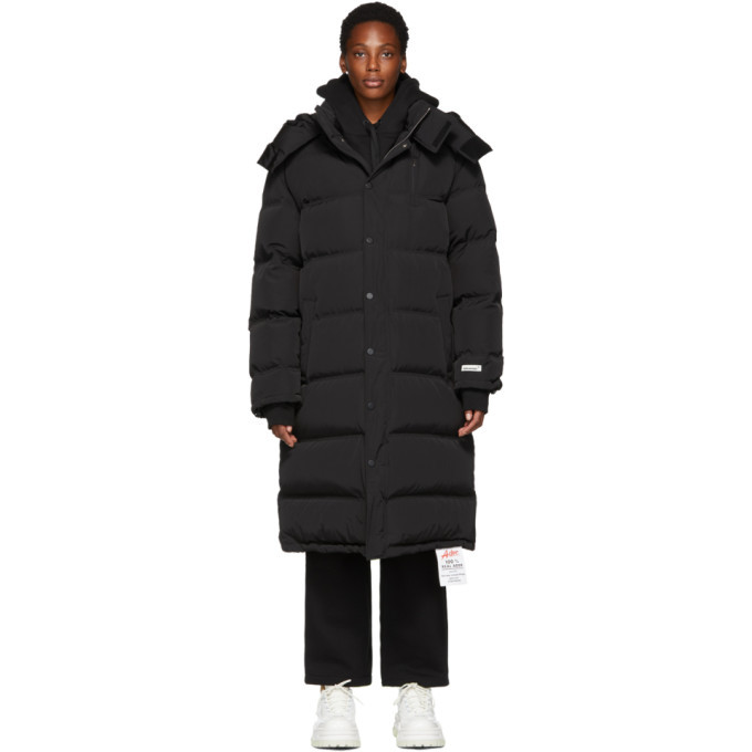 ADER error Black Down Long Puffer Jacket ADER error