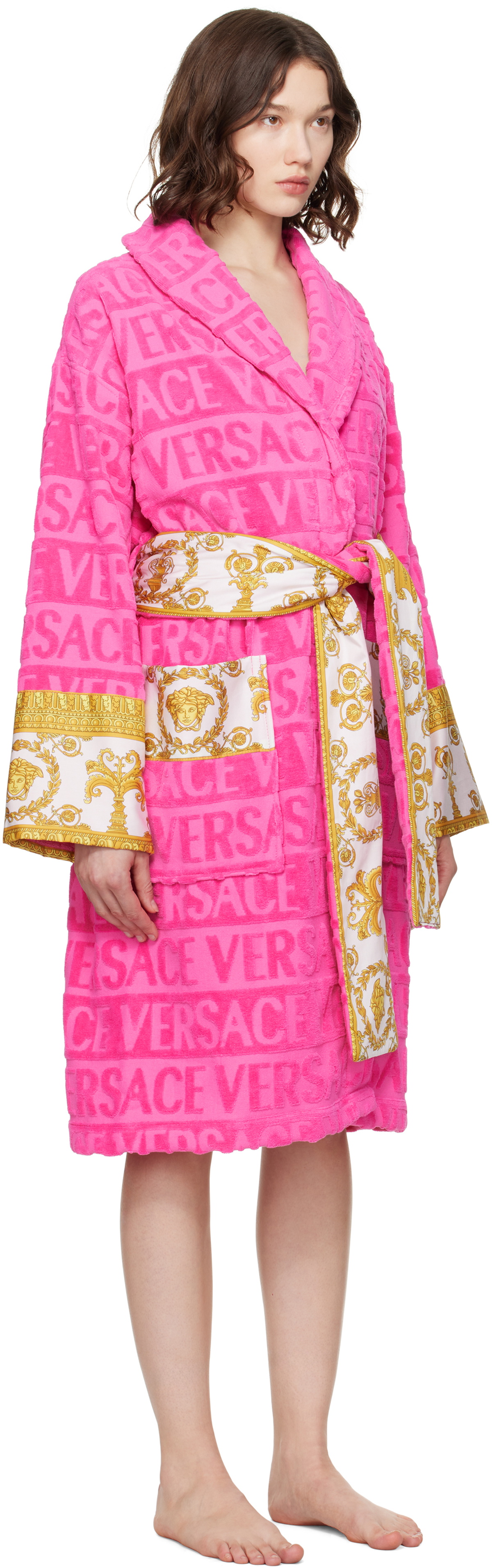Versace Pink 'I Heart Baroque' Bathrobe Versace