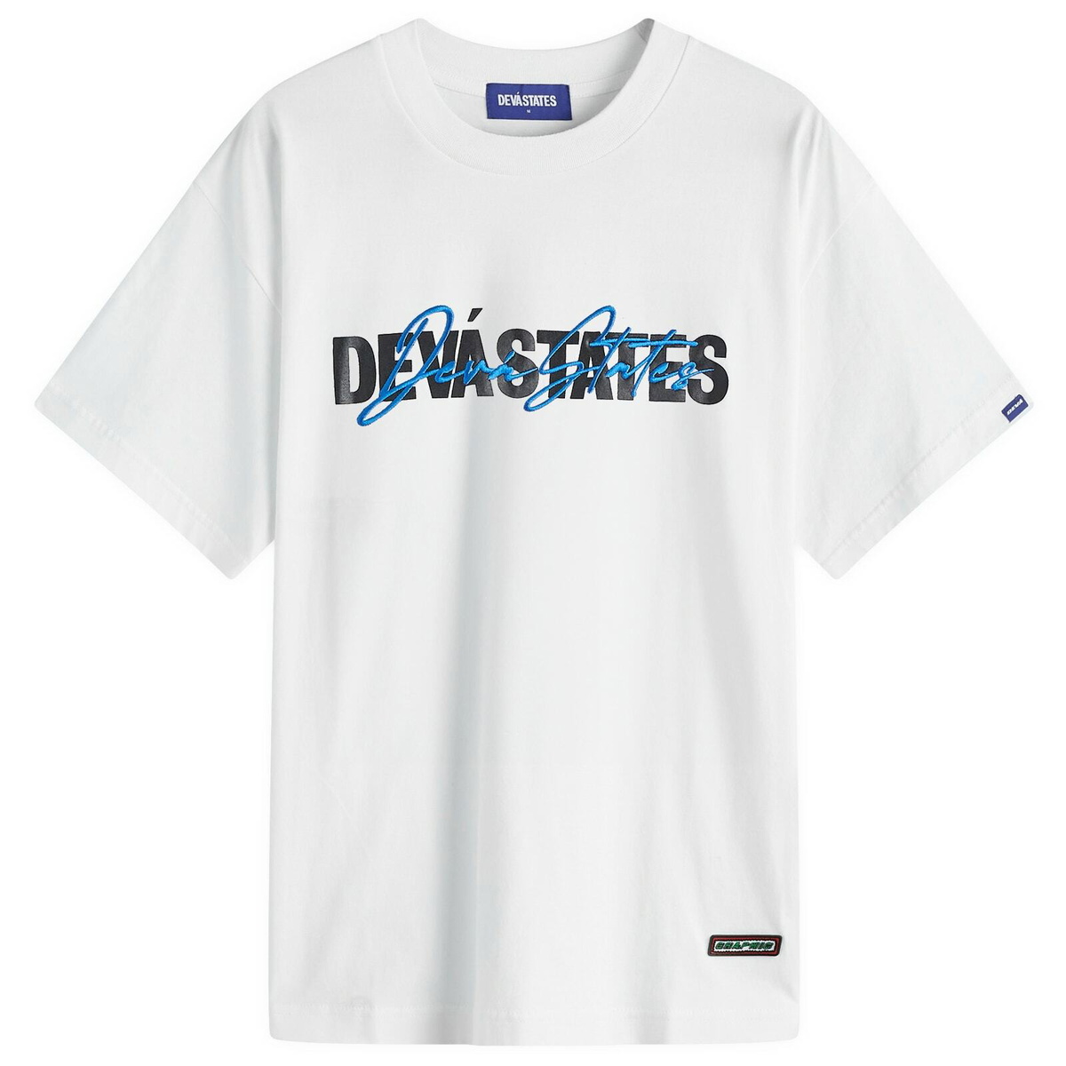 Deva States Men's Overlay Logo T-Shirt in White DEVÁ STATES