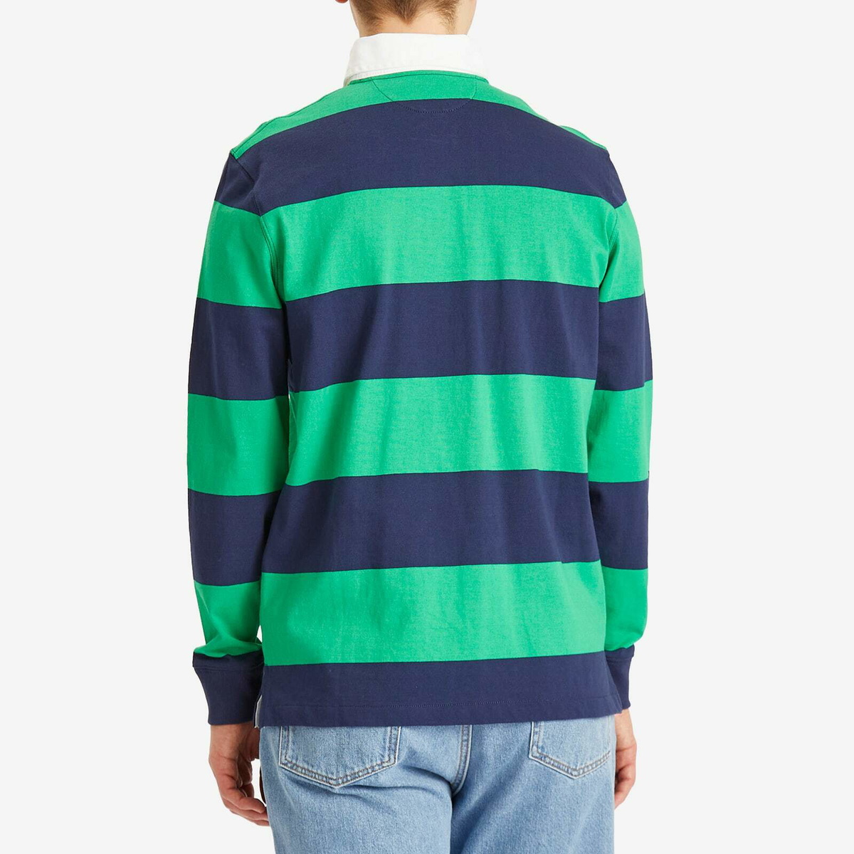 Polo Ralph Lauren Men's Long Sleeve Rugby Shirt in Newport Navy/Bright ...