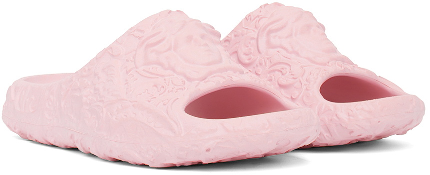 Versace Pink Medusa Dimension Slides Versace