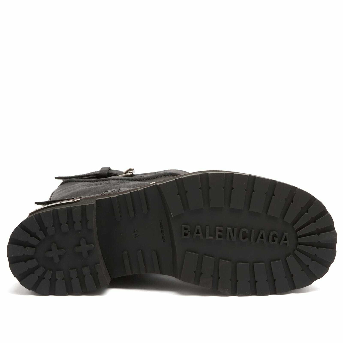 Balenciaga Men's Leather Venom Boot in Black/Silver Balenciaga